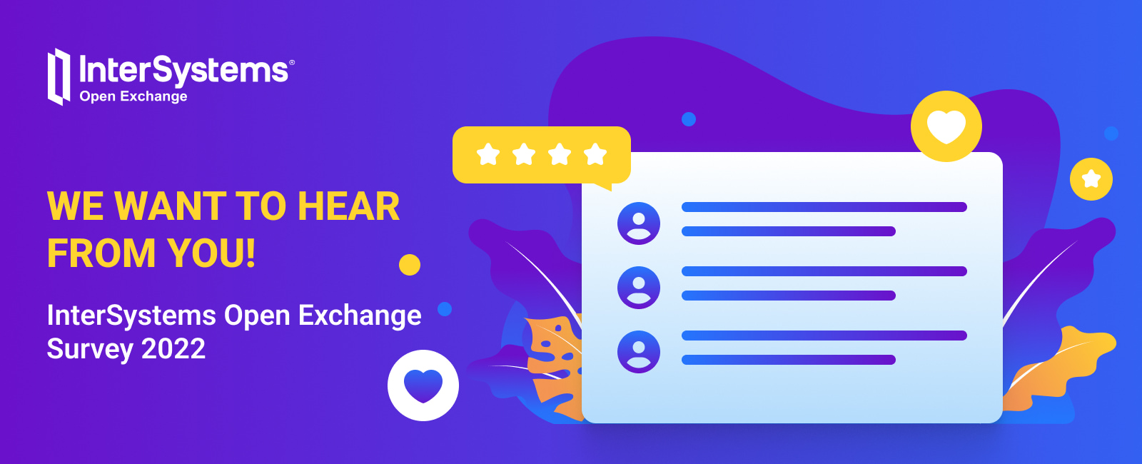 InterSystems Open Exchange Survey 2022 - 10 questions that matter!